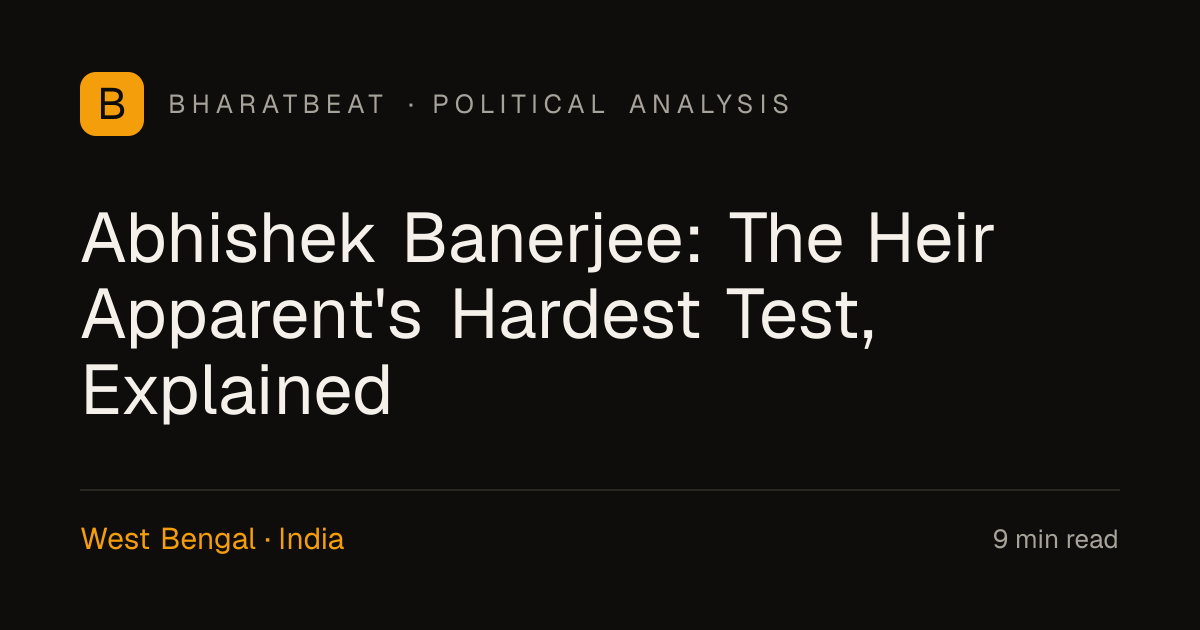 Abhishek Banerjee: The Heir Apparent's Hardest Test, Explained · BharatBeat